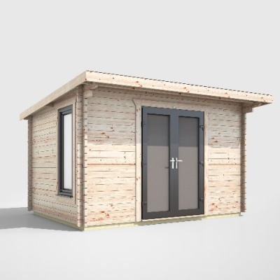 Power Pent Log Cabin 12x8 - Atlantic Timber