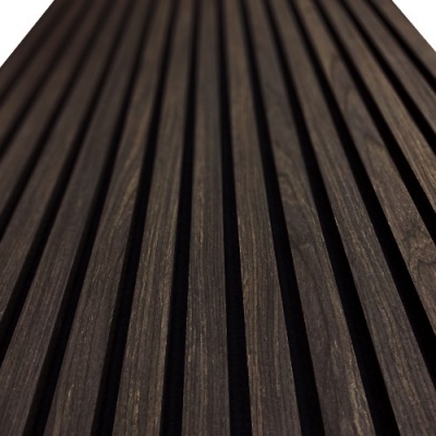 Acoustic Wooden Slat Panel - Ebony. Acoustic Wall Panels - Atlantic Timber