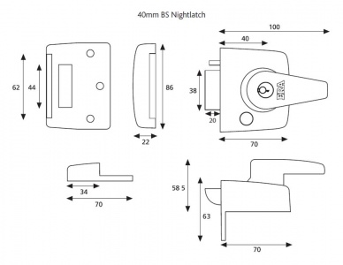 ERA British Standard Nightlatch - Atlantic Timber