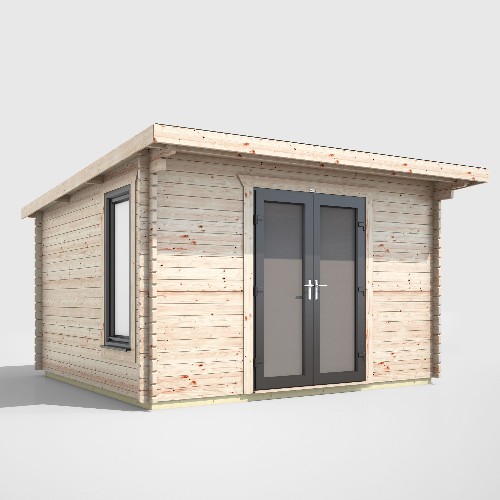 Power Pent Log Cabin 12x10 - Atlantic Timber
