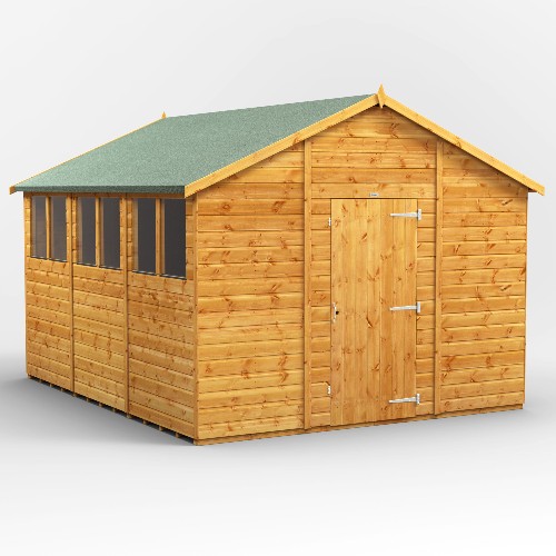 Power Apex Shed 12x10 | Garden Sheds - Atlantic Timber