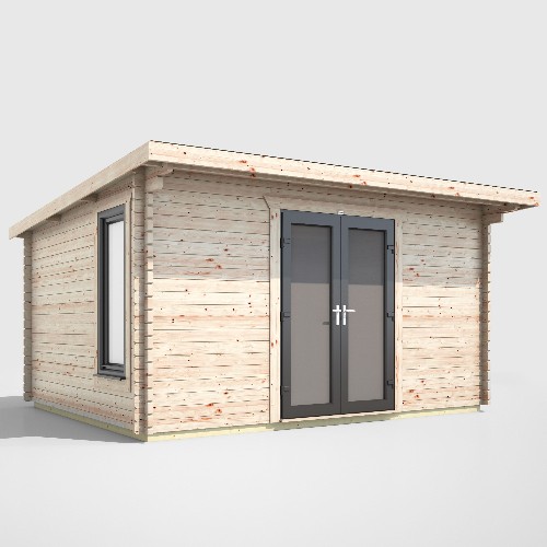 Power Pent Log Cabin 14x10 - Atlantic Timber