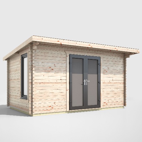 Power Pent Log Cabin 14x8 - Atlantic Timber