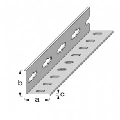 23.5 x 23.5mm Drilled Galvanised Steel Angle 1 metre - Atlantic Timber