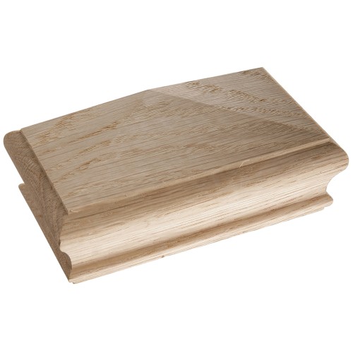 Oak Pyramid Newel Cap Half - Atlantic Timber