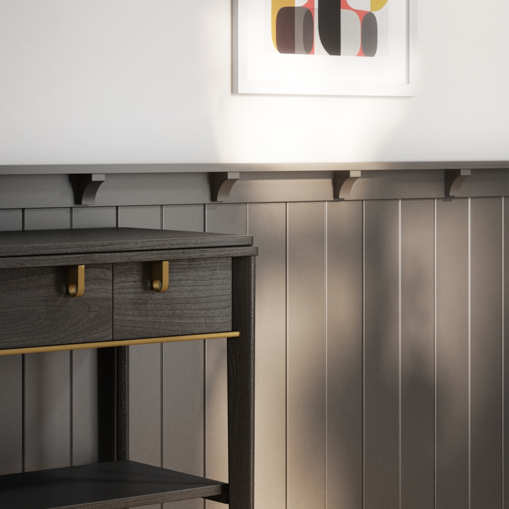 White Primed Picture Rail Shelf Kit - Atlantic Timber