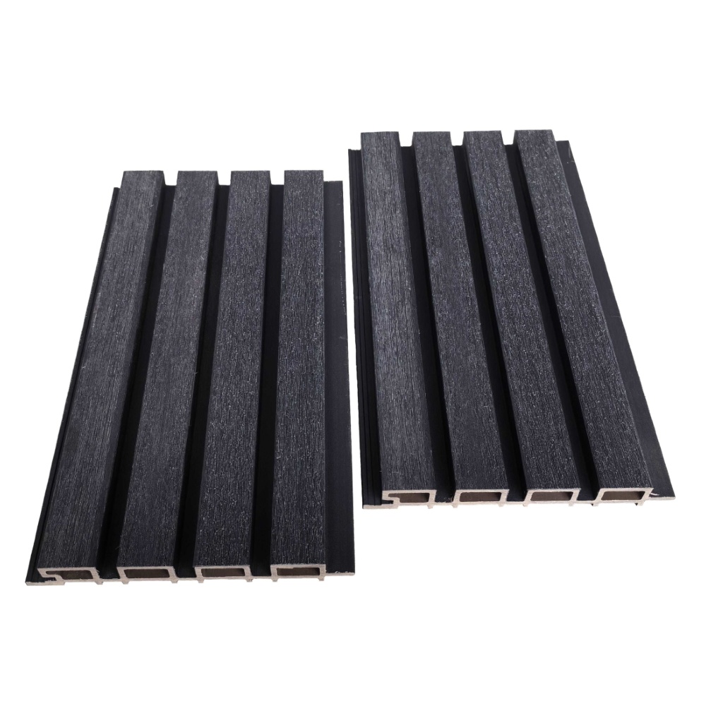 Easy Slatted Composite Cladding - Black - Atlantic Timber