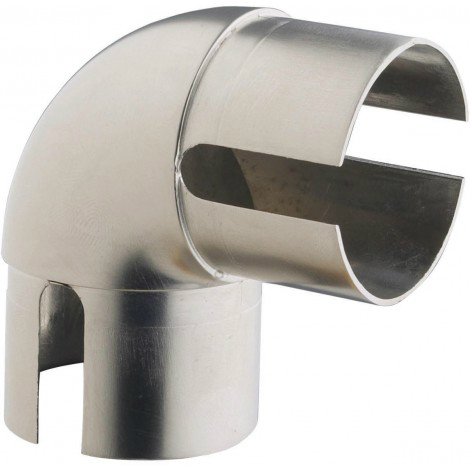 Rothley 90 Elbow in Brushed Nickel for Hand Rail System - Atlantic Timber