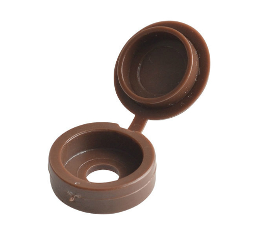 Brown Large Hinged Screw Cover Cap (Pack of 10) - Atlantic Timber