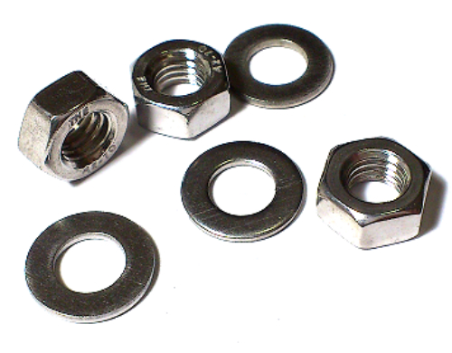 M8 Steel Nut and Washer Zinc Plated (pack of 20 + 20) - Atlantic Timber