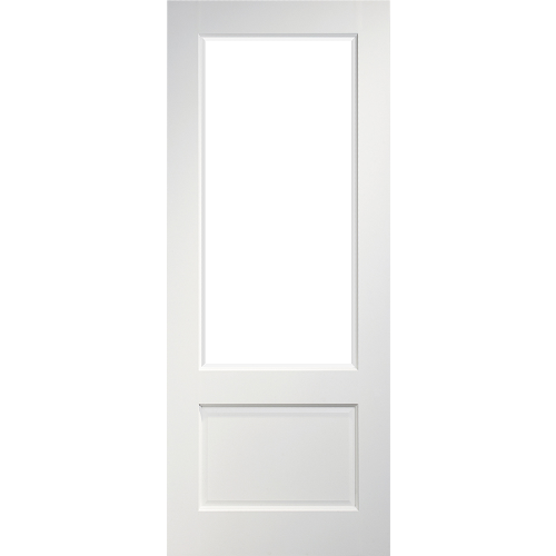 Internal Primed White Madison Clear Bevelled Glazed Door - Atlantic Timber