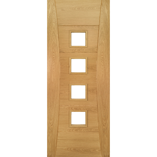 Internal Pre-Finished Oak Pamplona Clear Glazed Door - Atlantic Timber