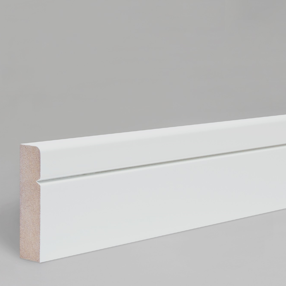 MDF Rounded & Grooved Architrave - White Primed 2.2m x 68mm x 18mm ...
