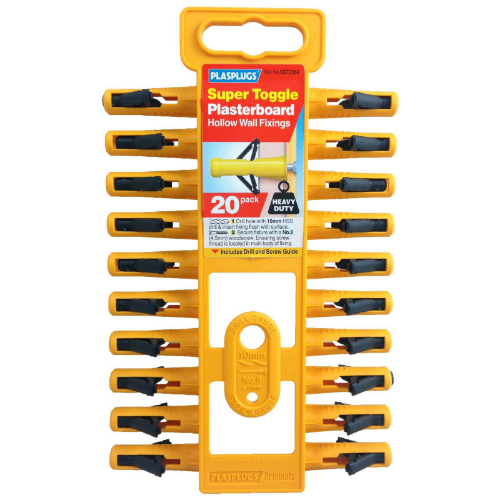 Plasplugs Super-Toggle Plasterboard Hollow Wall Fixings (pack of 20 ...