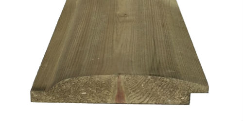 25mm x 125mm x 2.25m Green Treated Log Lap Cladding - Atlantic Timber