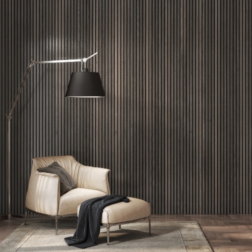Smoked Oak Acoustic Slat Wall Panel - Atlantic Timber