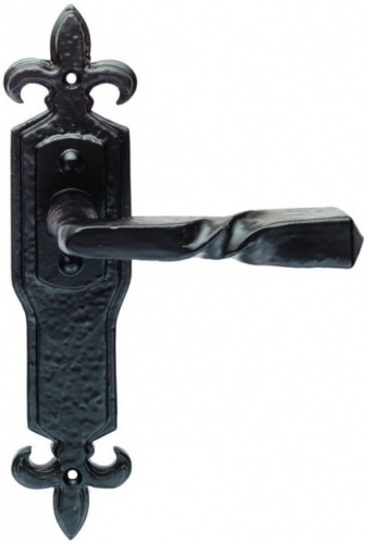 Barley Twist Lever Door Handle on Various Backplates - Atlantic Timber