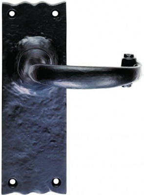 Traditional Lever Door Handle on Various Backplate - Atlantic Timber