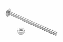 M8 x 200 Dome Cup Square Hexagon Bolt Bright Zinc Plated - Atlantic Timber