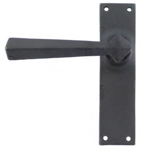Straight Lever Door Handle on Various Backplates - Atlantic Timber