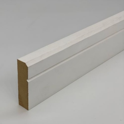 MDF Chamfered & Grooved Architrave - White Primed 2.2m x 69mm x 18mm ...