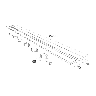 White Primed Picture Rail Shelf Kit - Atlantic Timber